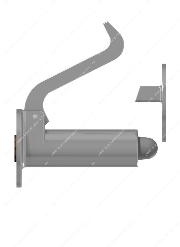 Door stop with catch 90 mm Stainless steel | GSV-No. 236 B FHO ...